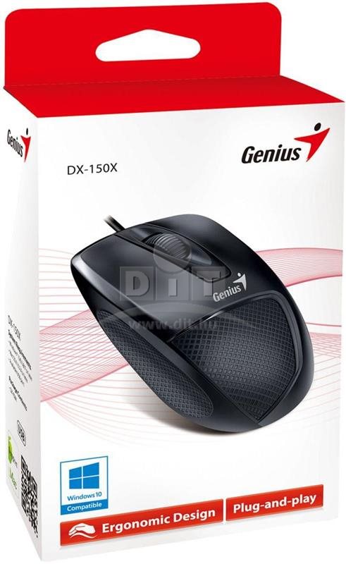 DX-150X: Genius DX-150X USB egér - FEKETE